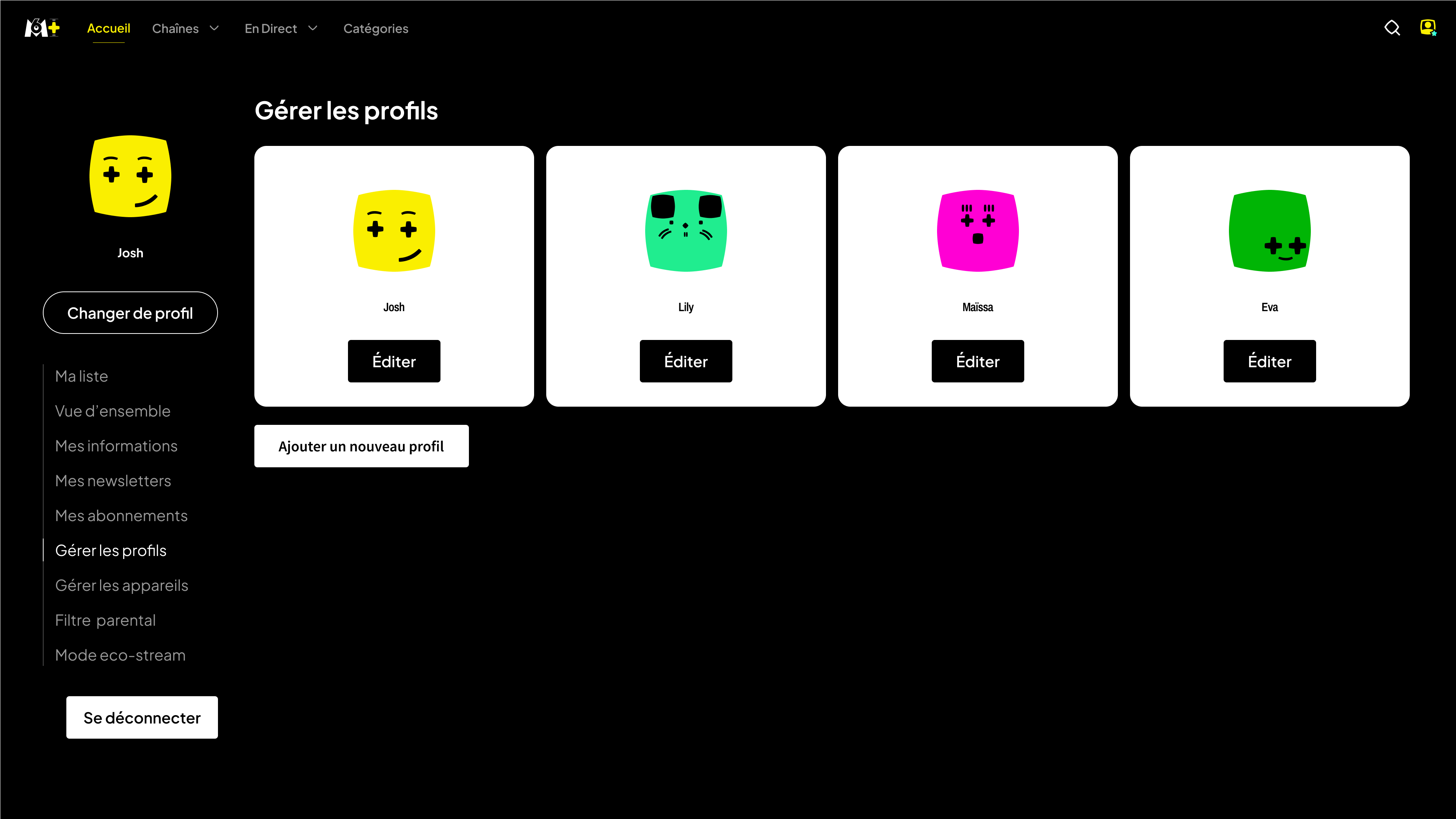 Comment créer plusieurs profils sur M6+ ? – Accéder à M6+