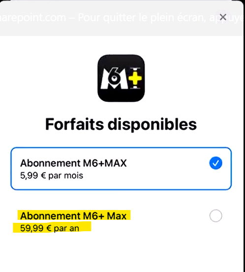 Comment souscrire à l'abonnement annuel M6+MAX ? – Accéder à M6+